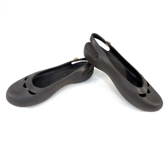 CROCS | Shoes | Crocs Jayna Womens Size 9 Brown Rubber Slingback ...